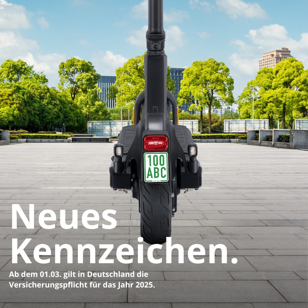 Ab 1. März brauchst du ein neues Kennzeichen für deinen E-Scooter!